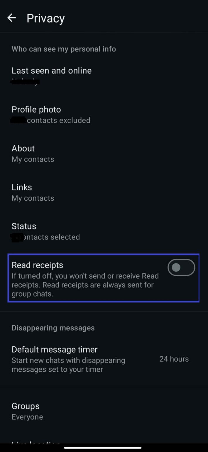 How to disable "read receipt" on messaging apps | Seen Status - Techmandu.com